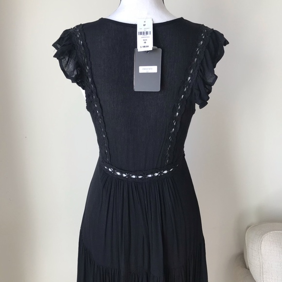LF | Dresses | Lf Black Button Down High Low Dress | Poshmark